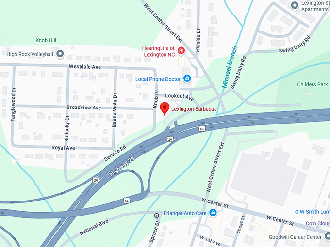 16. lexington barbecue map