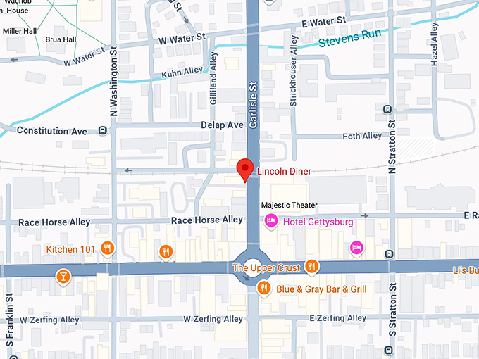 16. lincoln diner map