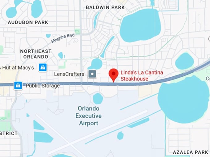 16. linda's la cantina steakhouse map