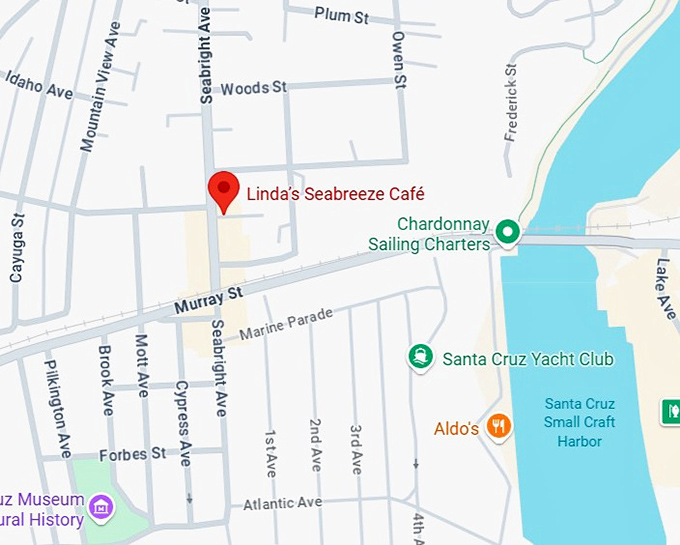 16. linda's seabreeze cafe map