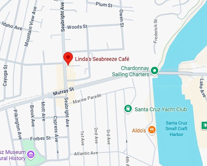 16. linda's seabreeze cafe map