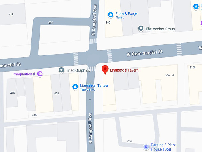 16. lindberg's tavern map