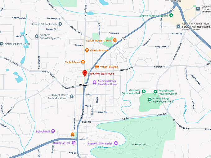 16. little alley steakhouse map