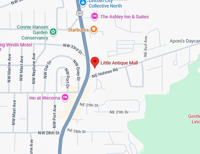 little antique mall map