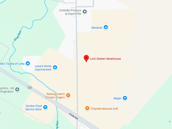 16. lock sixteen steakhouse map