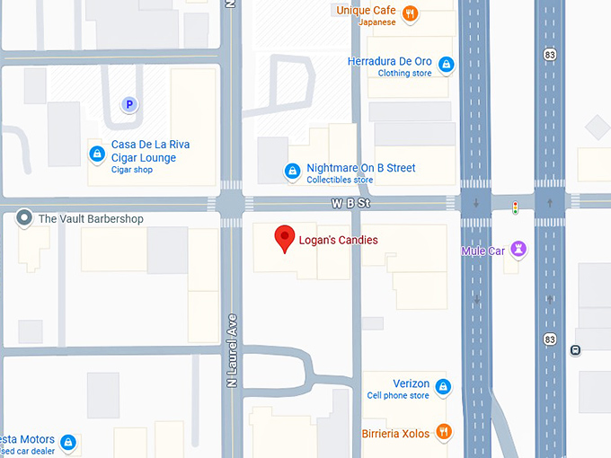 16. logan's candies map