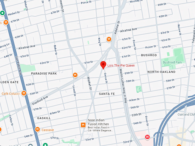 16. lois the pie queen map