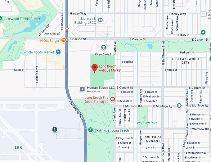 16. long beach antique market map