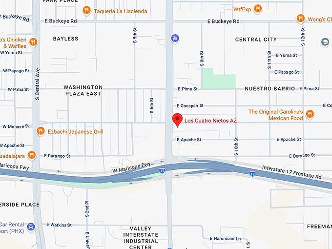 16. los cuatro nietos az map