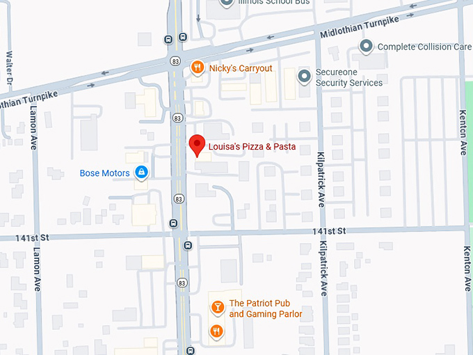 16. louisa's pizza & pasta map