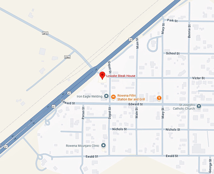 16. lowake steak house map