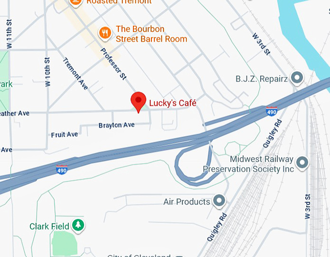 16. lucky&rsquo;s cafe map