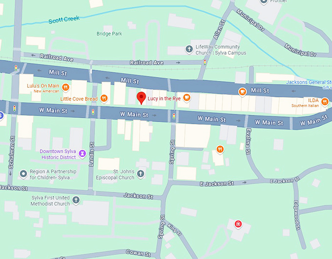 16. lucy in the rye map