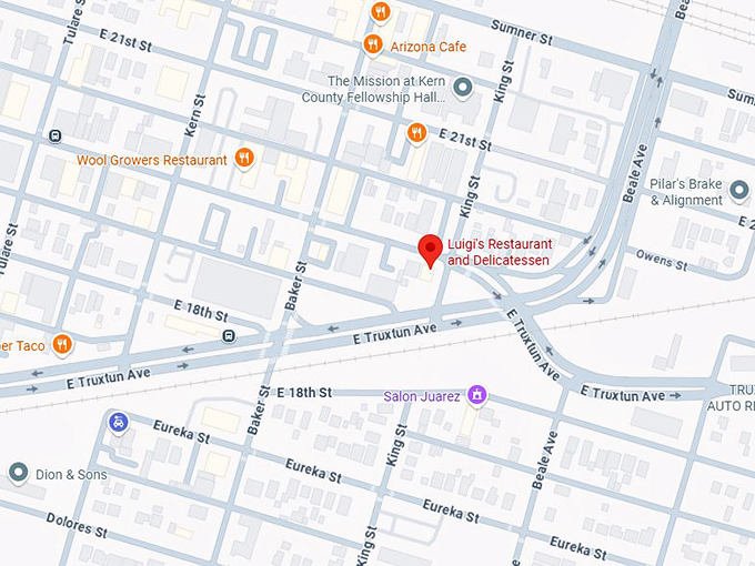 16. luigi's restaurant and delicatessen map