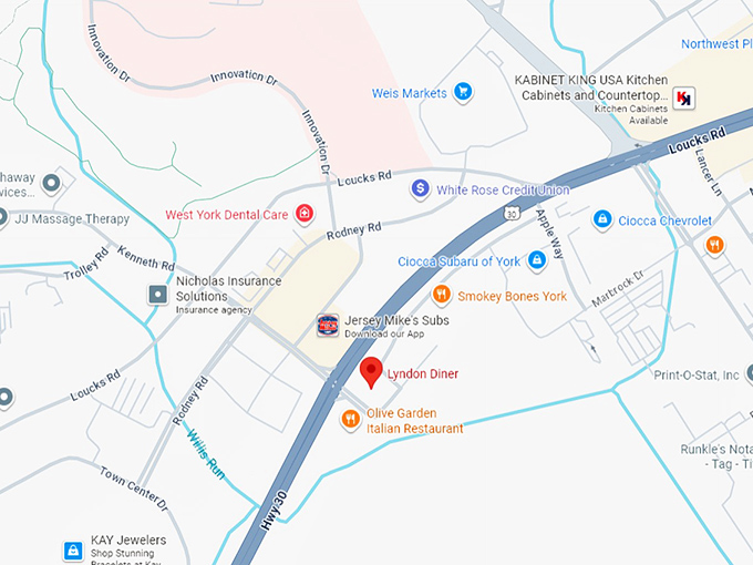 16. lyndon diner map