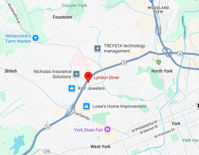 16. lyndon diner map