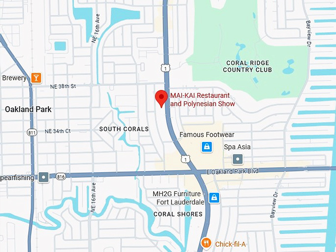 16. mai kai restaurant and polynesian show map