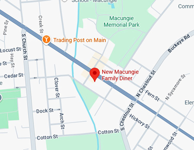 16. macungie diner map