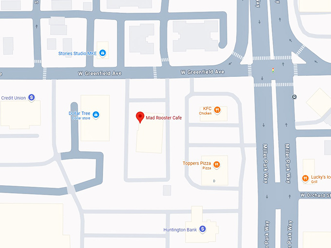 16. mad rooster cafe map