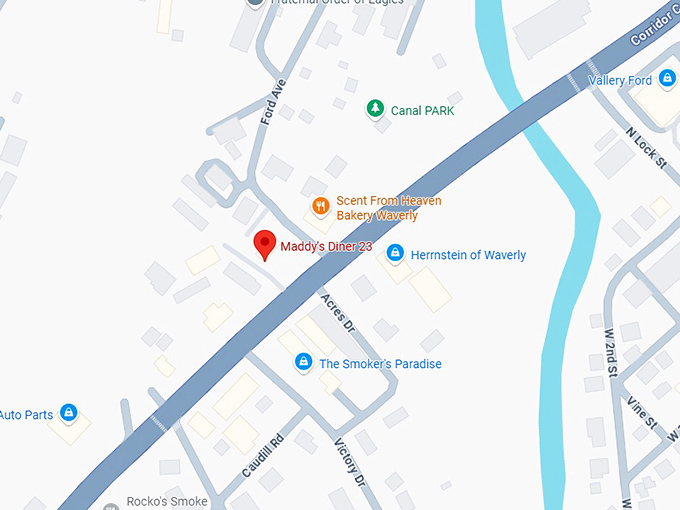 16. maddy's diner 23 map