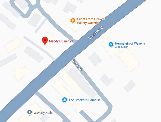 16. maddy's diner 23 map
