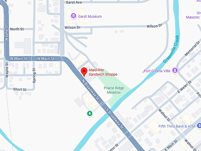 16. maid rite sandwich shoppe map