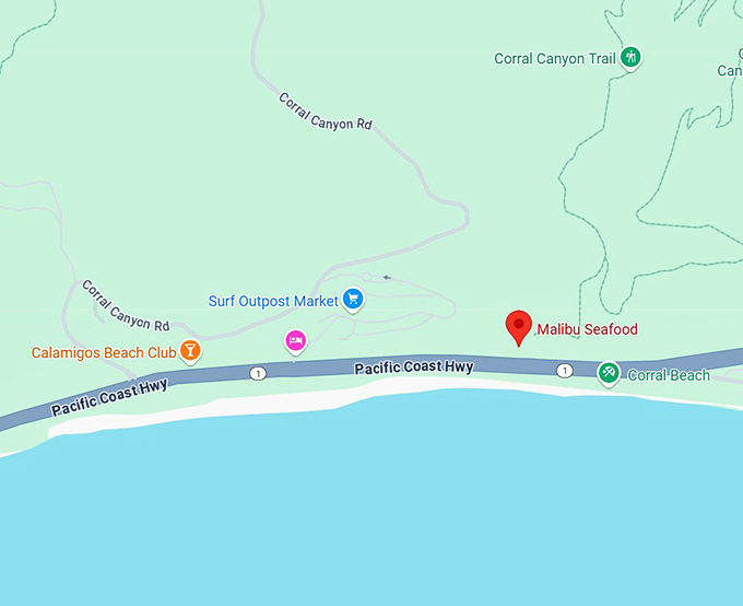 16. malibu seafood map