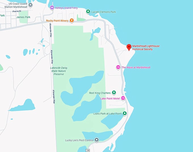 16. marblehead lighthouse historical society map