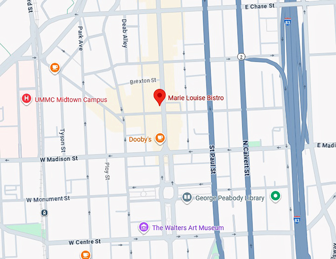 16. marie louise bistro map