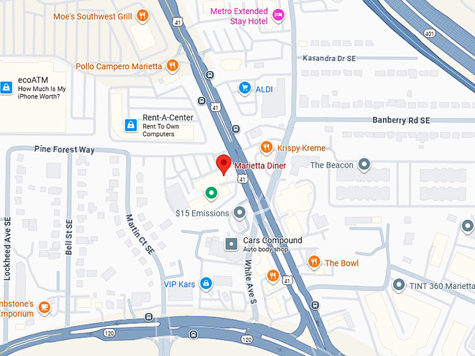 16. marietta diner map