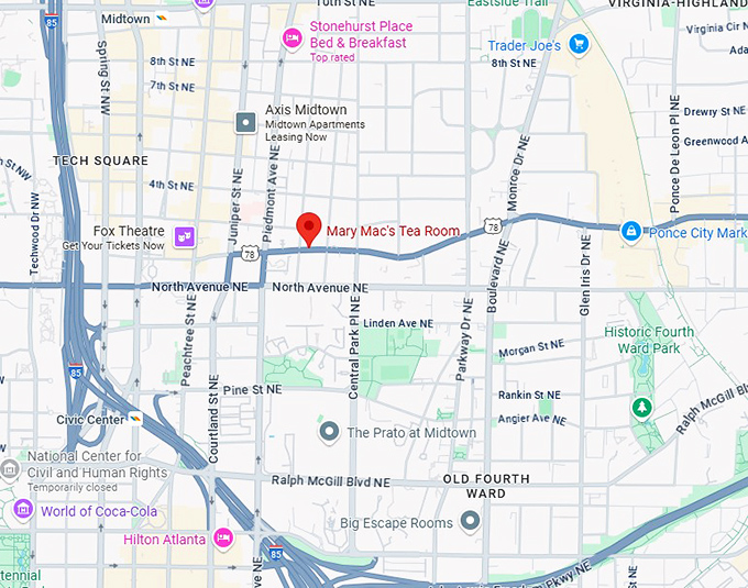16. mary mac's tea room map