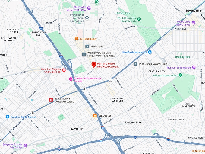 16. mary and robb's westwood cafe an american diner map