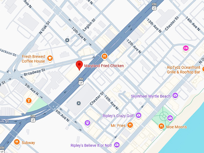 16. maryland fried chicken map
