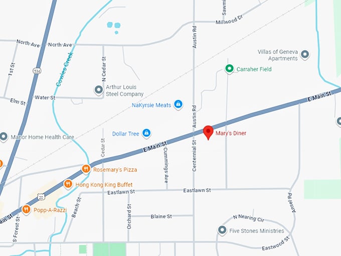 16. mary&rsquo;s diner map