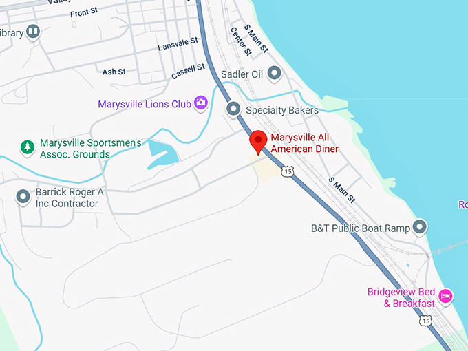 16. marysville all american diner map
