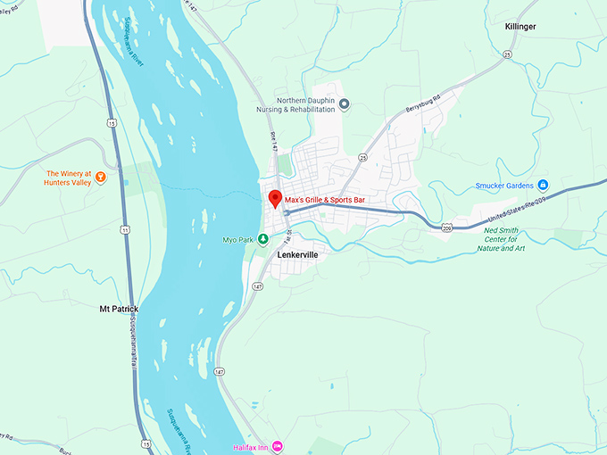 16. max's grille & sports bar map