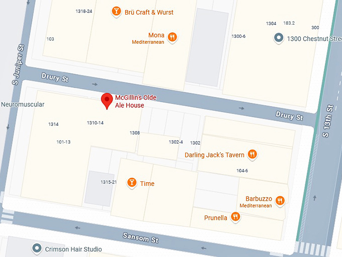16. mcgillin's olde ale house map