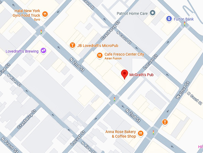 16. mcgrath's pub map