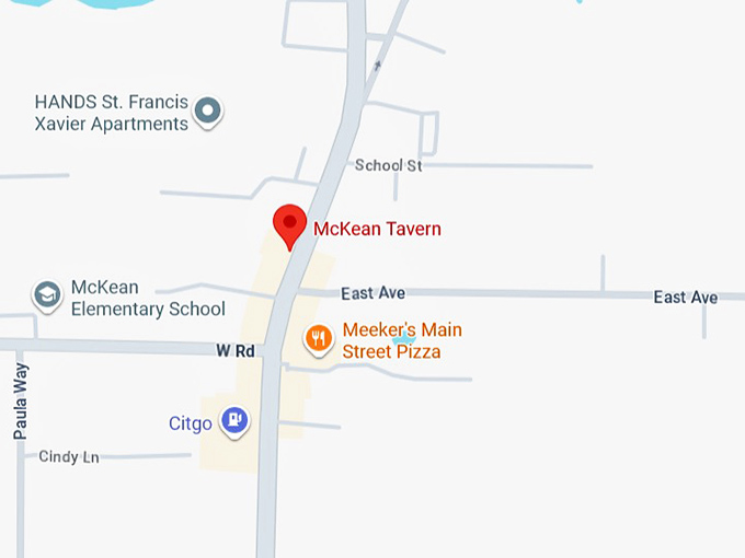 16. mckean tavern map