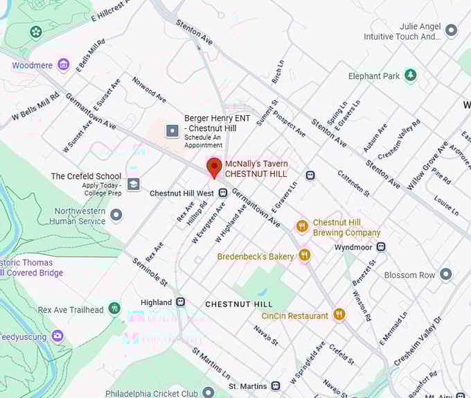 16. mcnally's tavern chestnut hill map