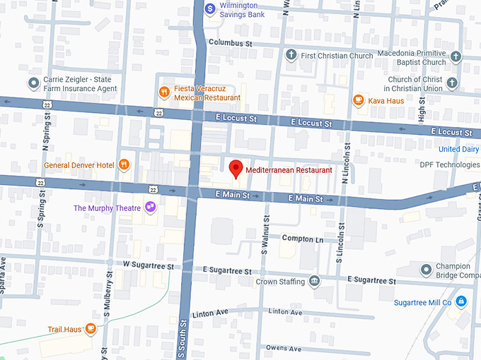 16. mediterranean restaurant 53 e main st map