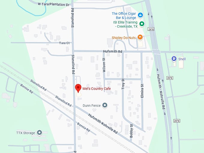 16. mel's country cafe map