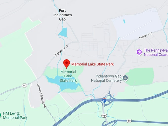 16. memorial lake state park (18 boundary rd) map