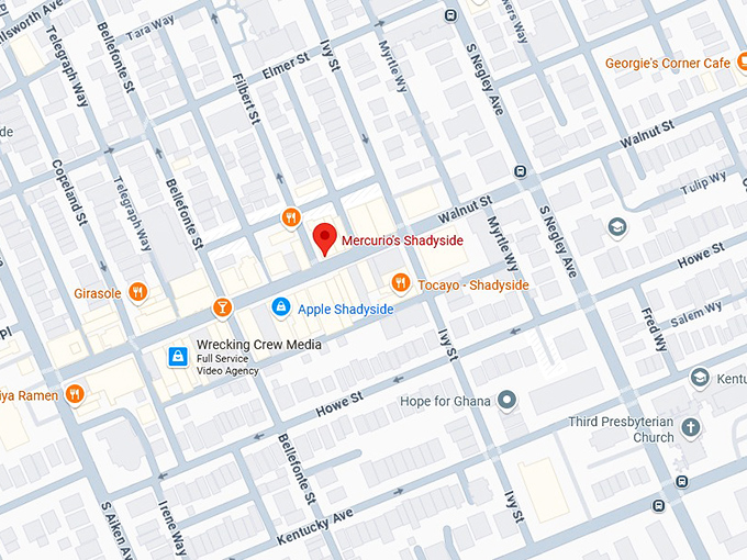 16. mercurio’s shadyside map