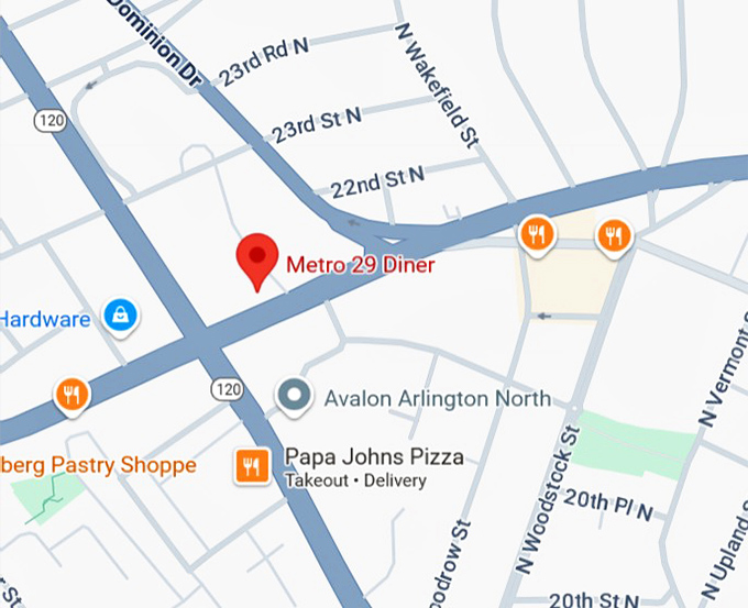 16. metro 29 diner map