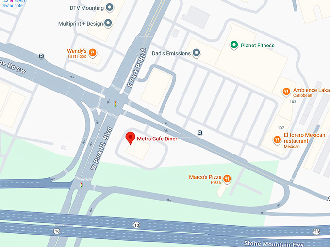 16. metro cafe diner map