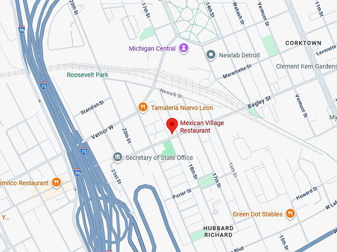 16. mexican village restaurant map