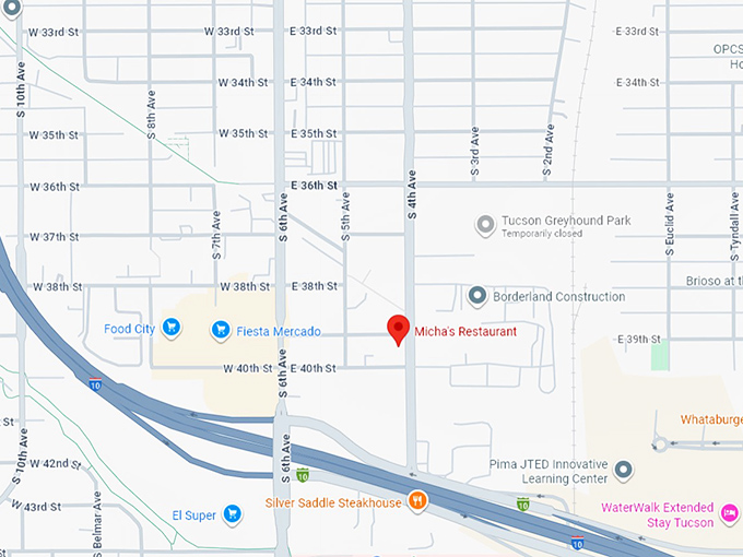 16. micha's restaurant map