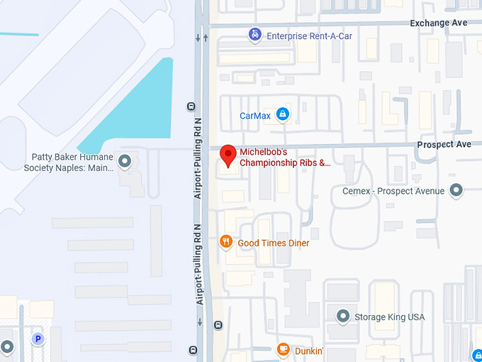 16. michelbob's championship ribs & steaks map