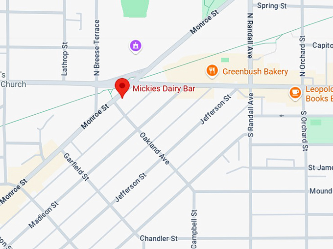 16. mickey’s dairy bar map